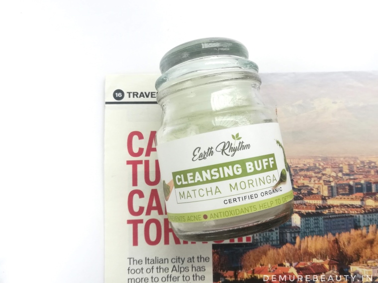 Earth Rhythm Cleansing Buff Matcha Moringa Review - Demure Beauty